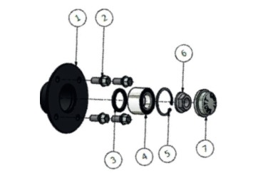 5 vis de roue M14 pour essieux 750 kg